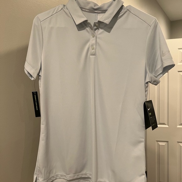 Nike | Tops | Nike Womens Light Gray Golf Polo | Poshmark